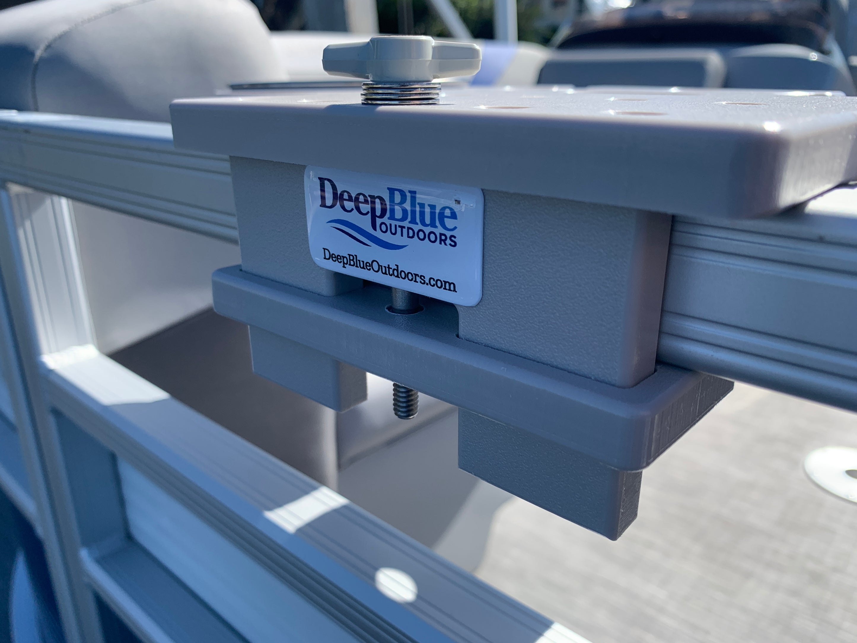 Pontoon Rail - Double Cup and Rod Holder with Tool Organizer slots ...