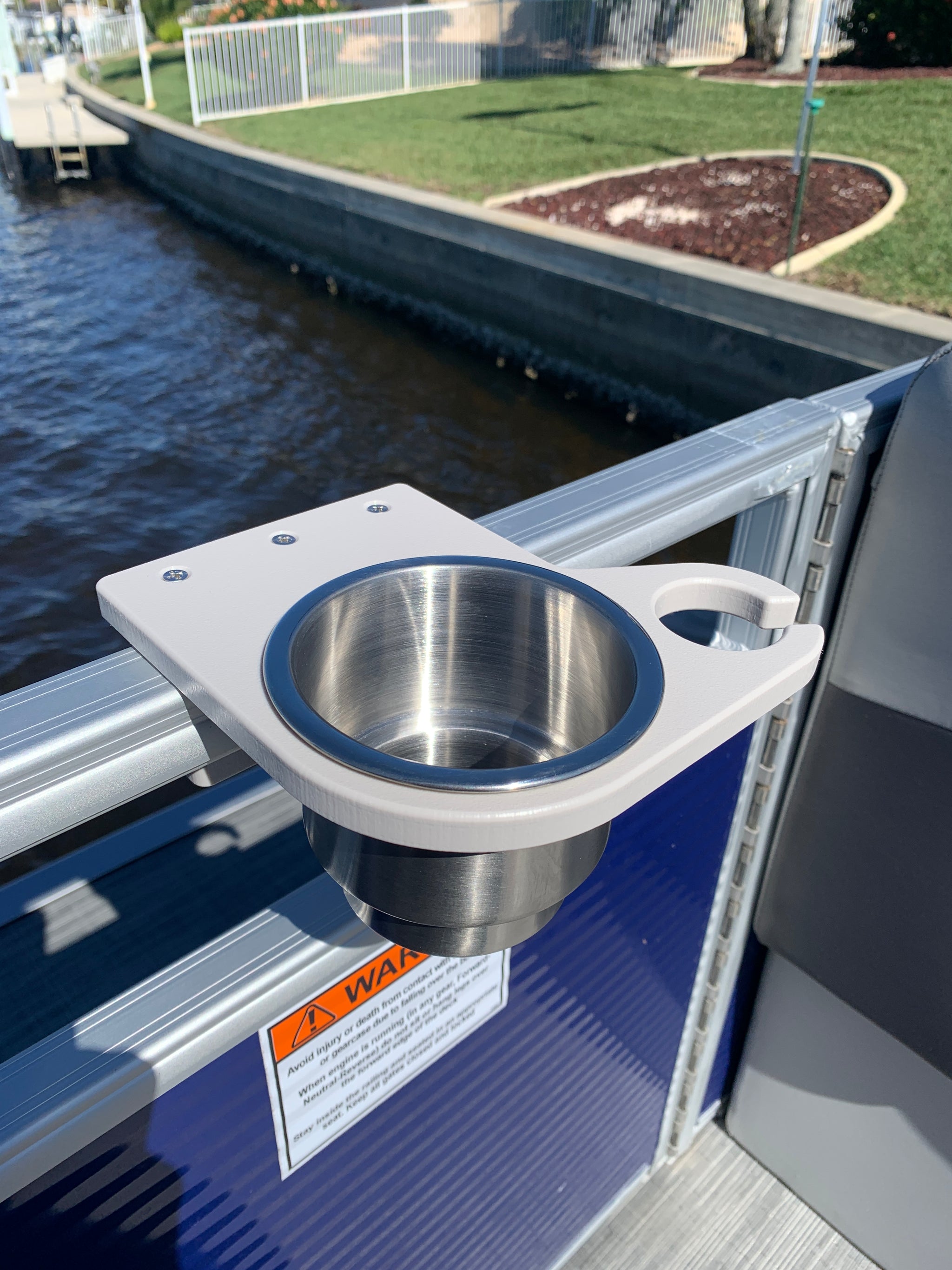 Pontoon Rail Cup and Wine Glass Holder - (1-1/8") or (1-1/4") Square R ...