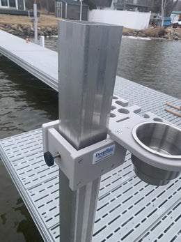 Dock Post – Double Rod and Cup Holder – Deep Blue Outdoors