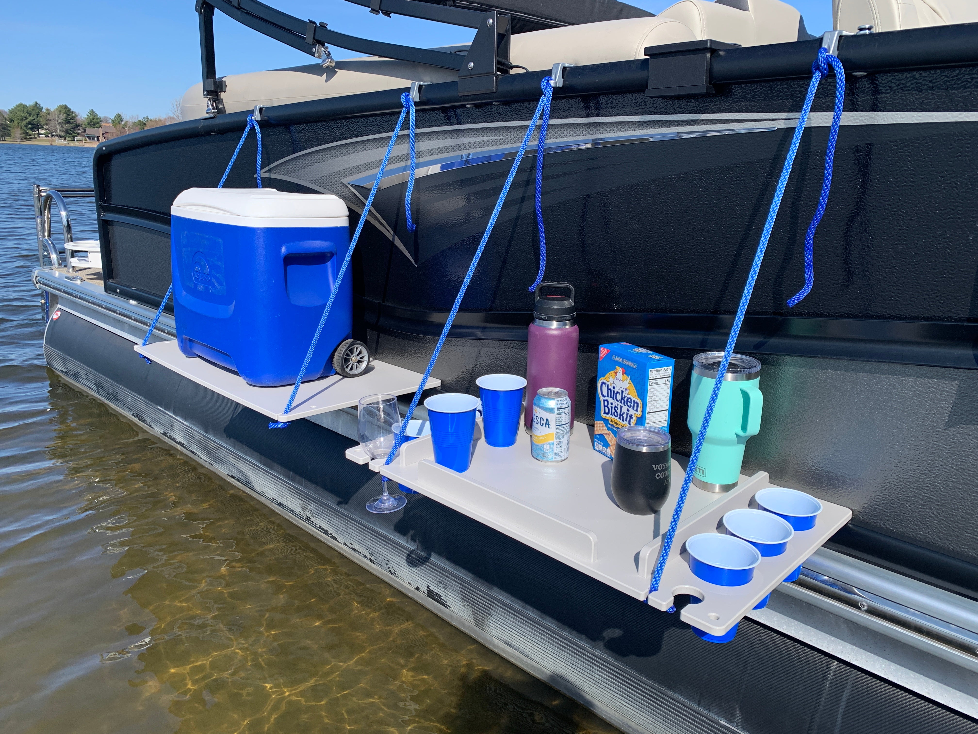 Sandbar Pontoon Tables – Deep Blue Outdoors