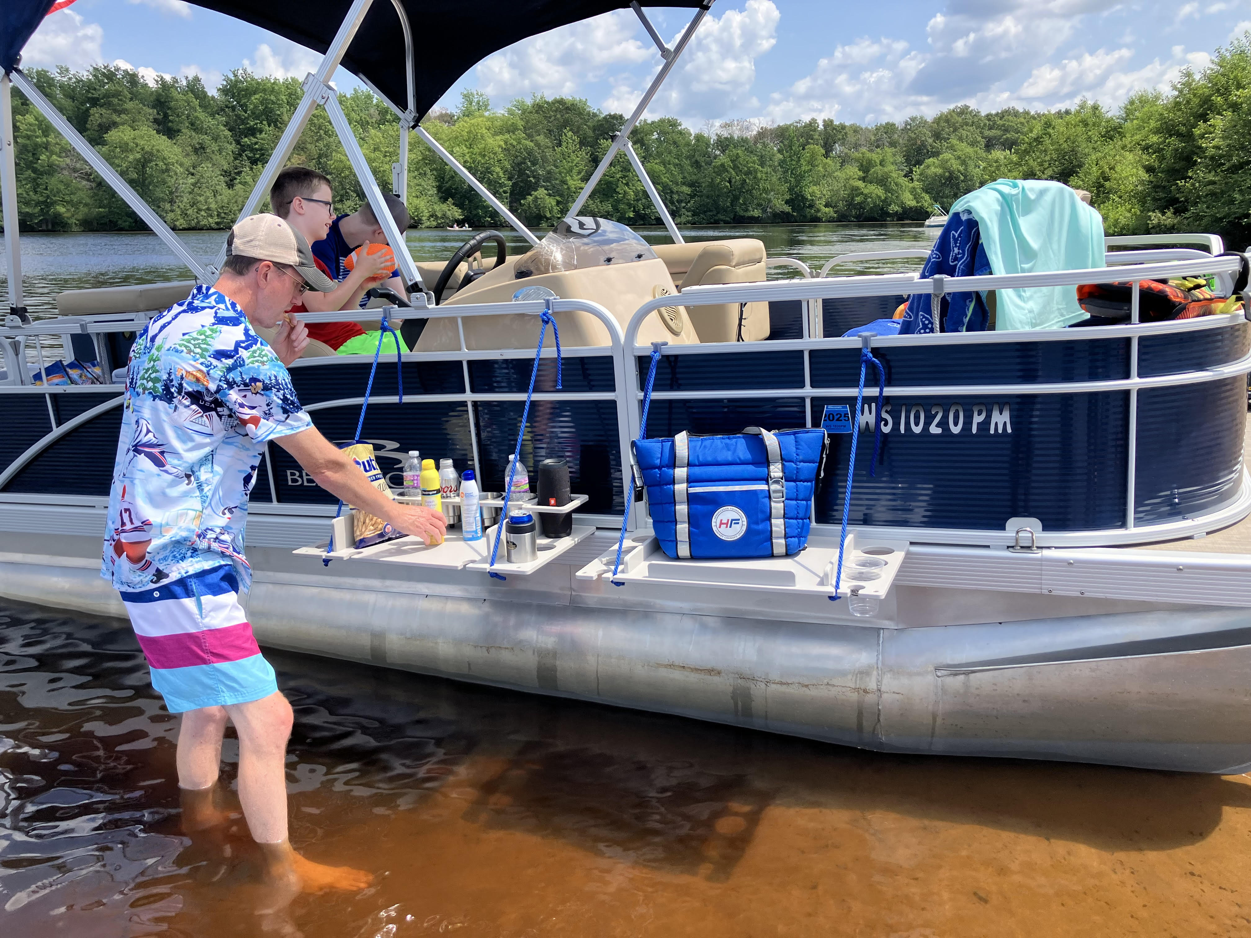 Sandbar Pontoon Tables – Deep Blue Outdoors